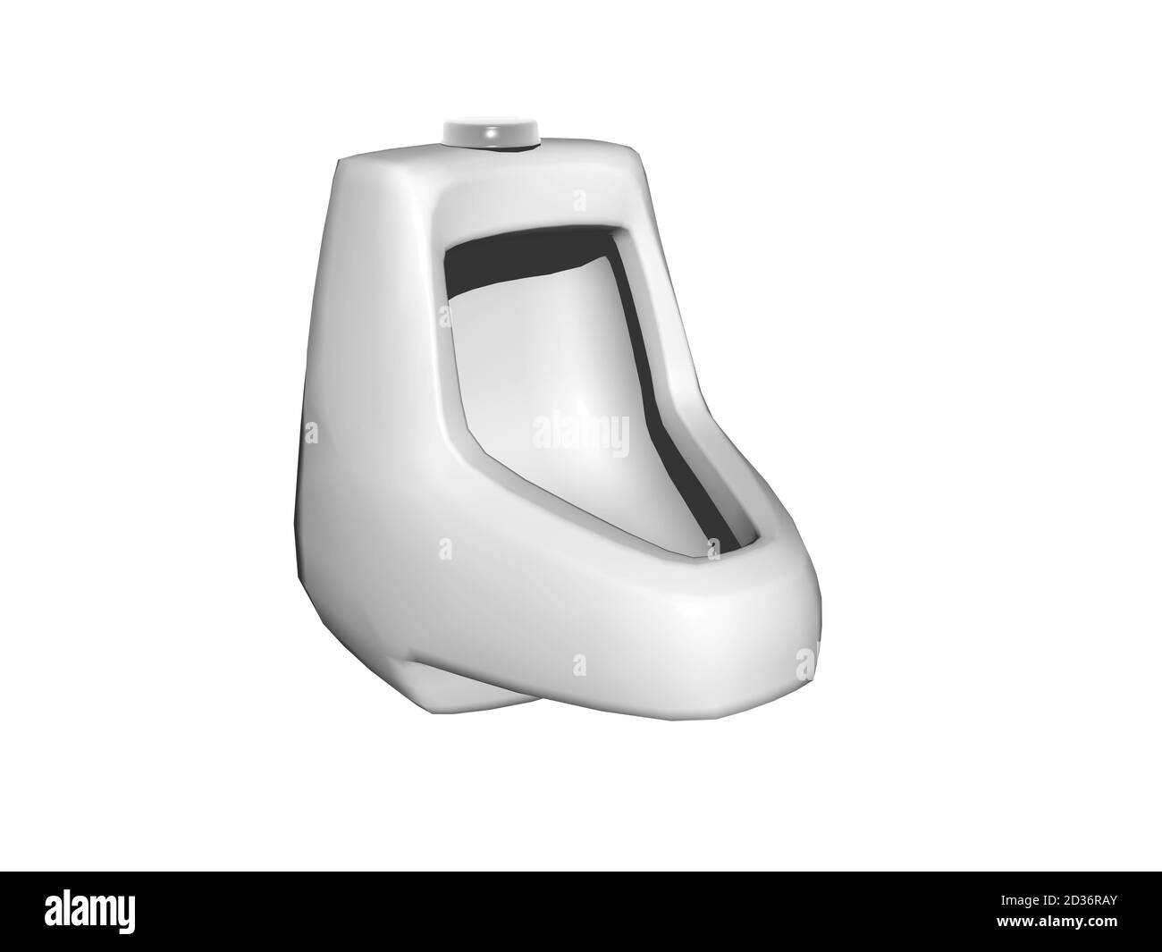 ceramic urinal with fittings on the wall Stock Photo - Alamy