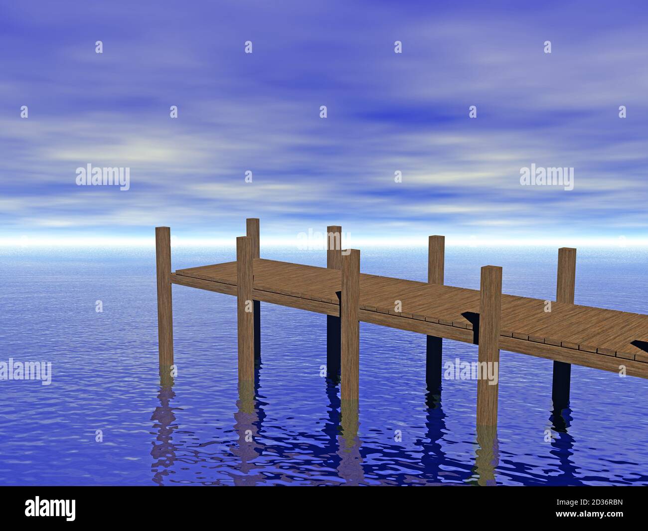wooden jetty in the water Stock Photo - Alamy