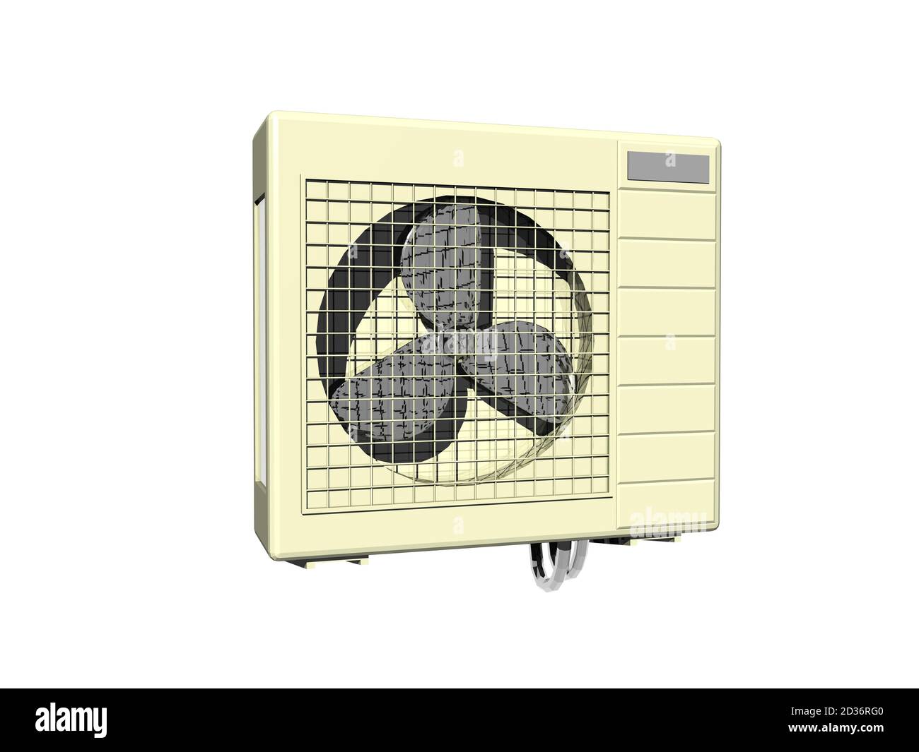 Air conditioning with fan and protective grille Stock Photo - Alamy