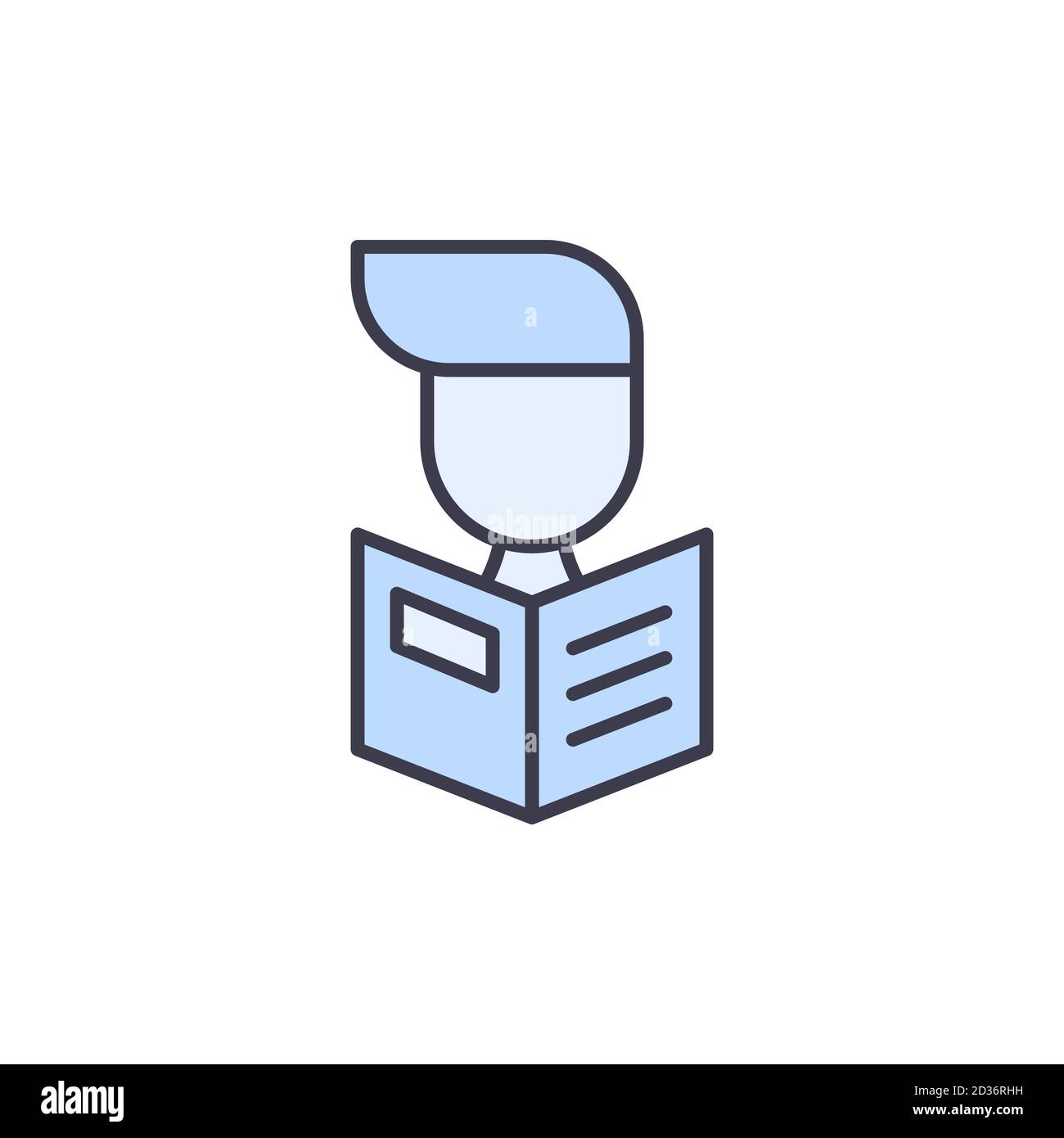 People reading book vector icon symbol isolated on white background ...