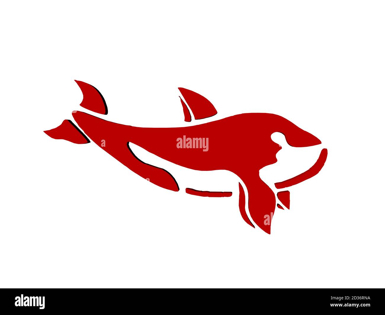 red cute comic fish Stock Photo - Alamy