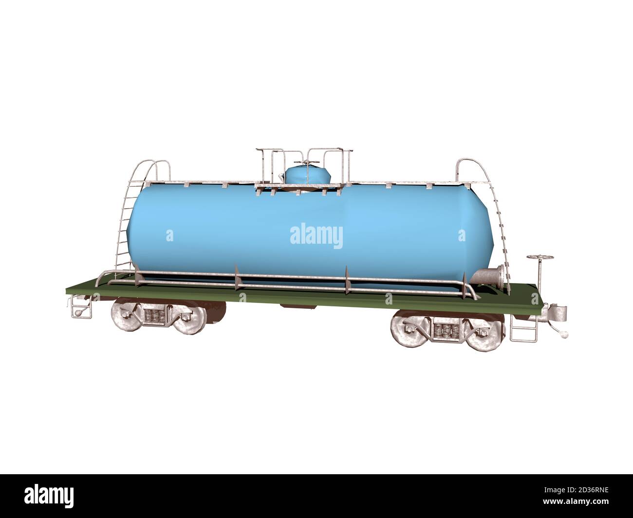 blue railroad tank wagon Stock Photo - Alamy