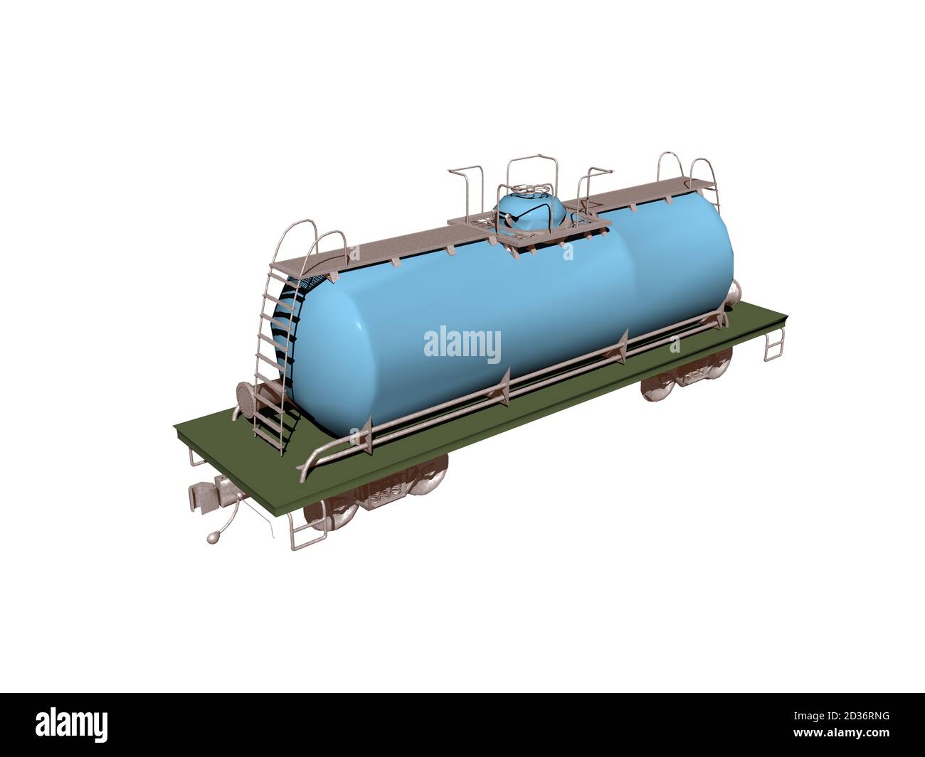blue railroad tank wagon Stock Photo - Alamy