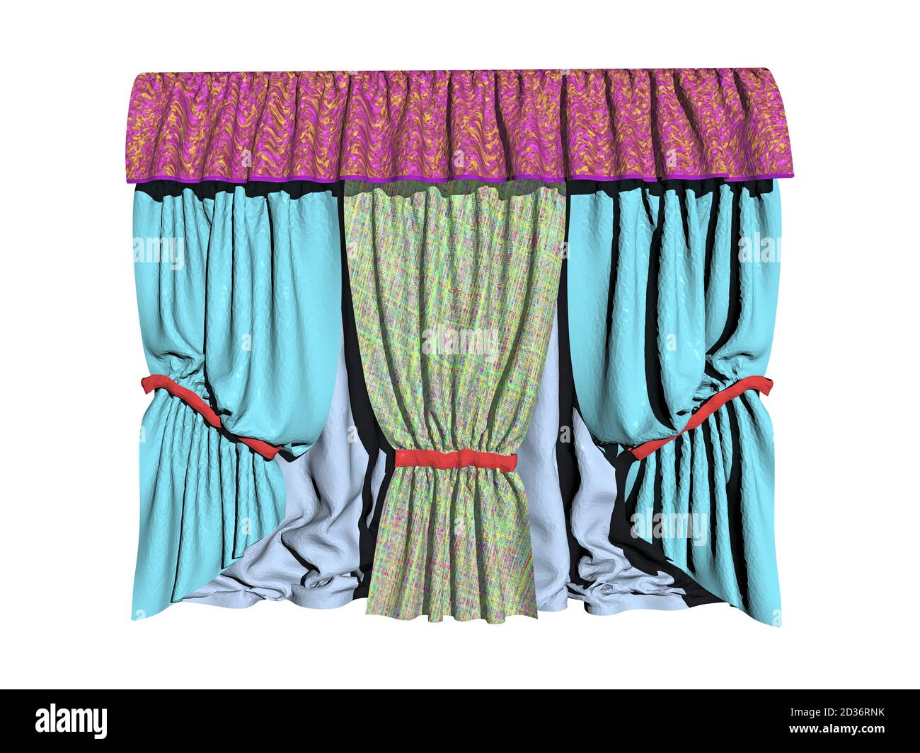 Yellow curtains Cut Out Stock Images & Pictures - Alamy