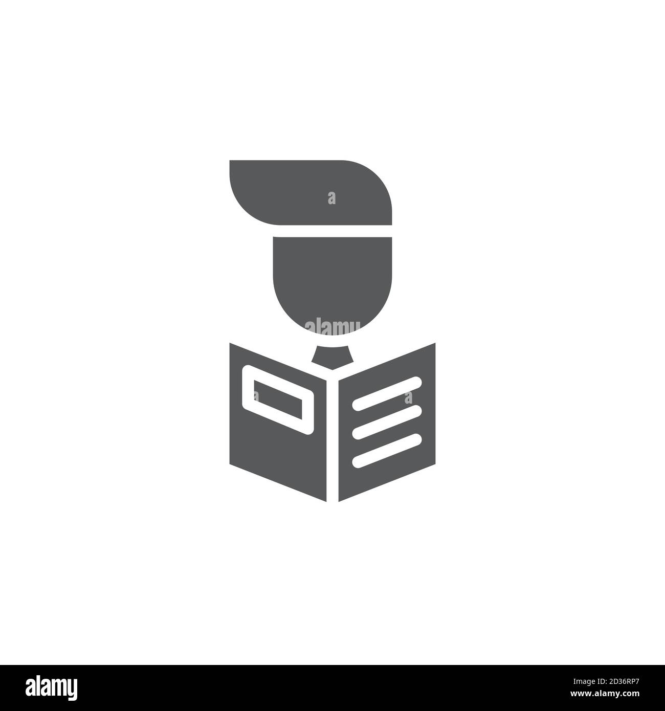 People reading book vector icon symbol isolated on white background ...