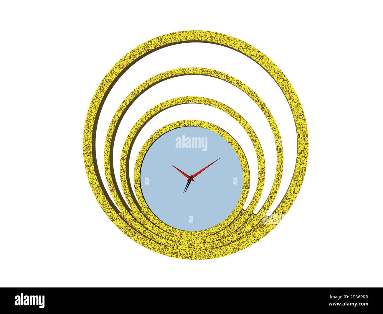 Golden Wall clock Stock Photo - Alamy