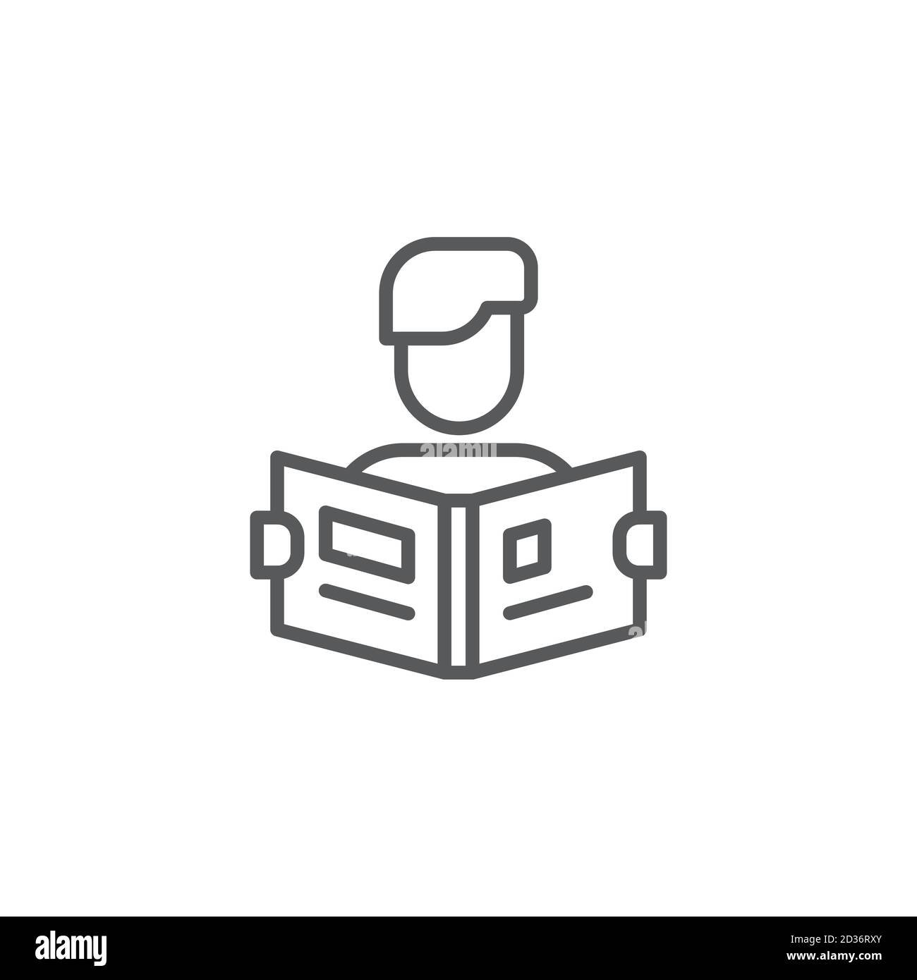 People reading book vector icon symbol isolated on white background ...