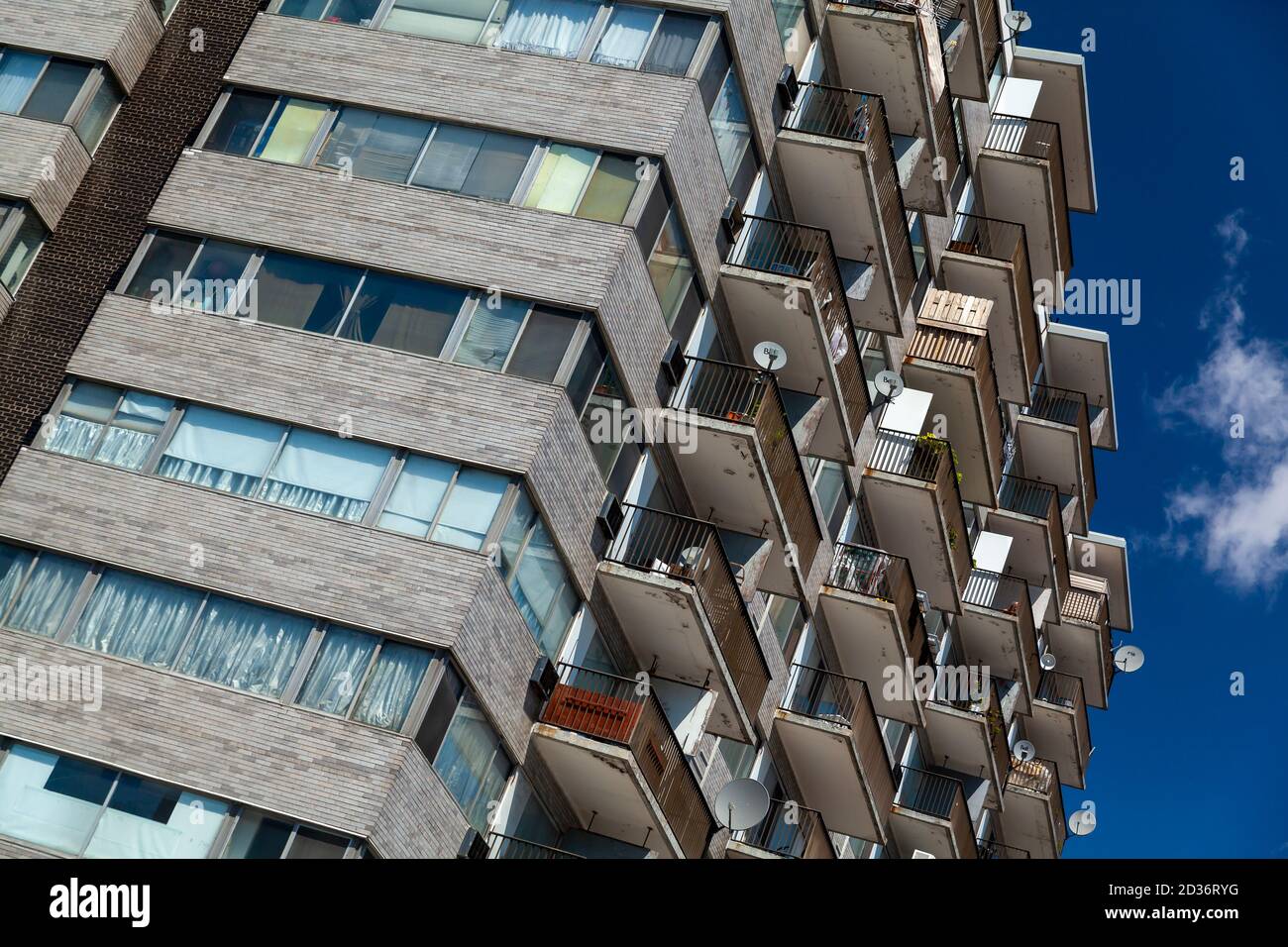 Block flats people on balcony hi-res stock photography and images - Alamy