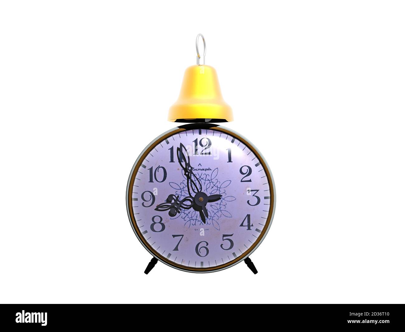 antique alarm clock with metal bells Stock Photo - Alamy