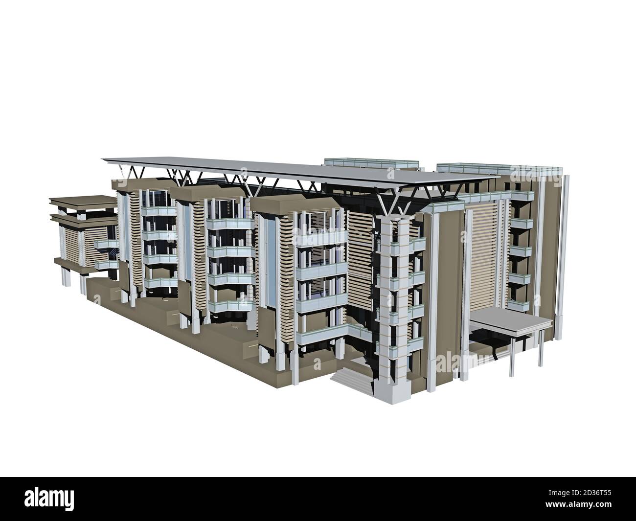 large residential complex as a prefabricated building in the city Stock ...