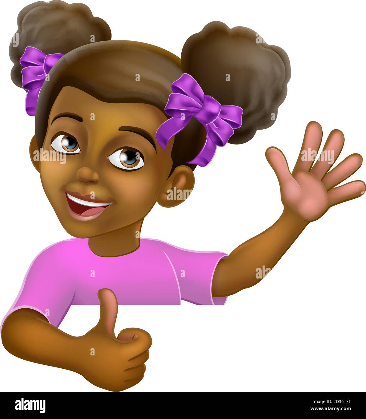 Black Girl Cartoon Character Clip Art