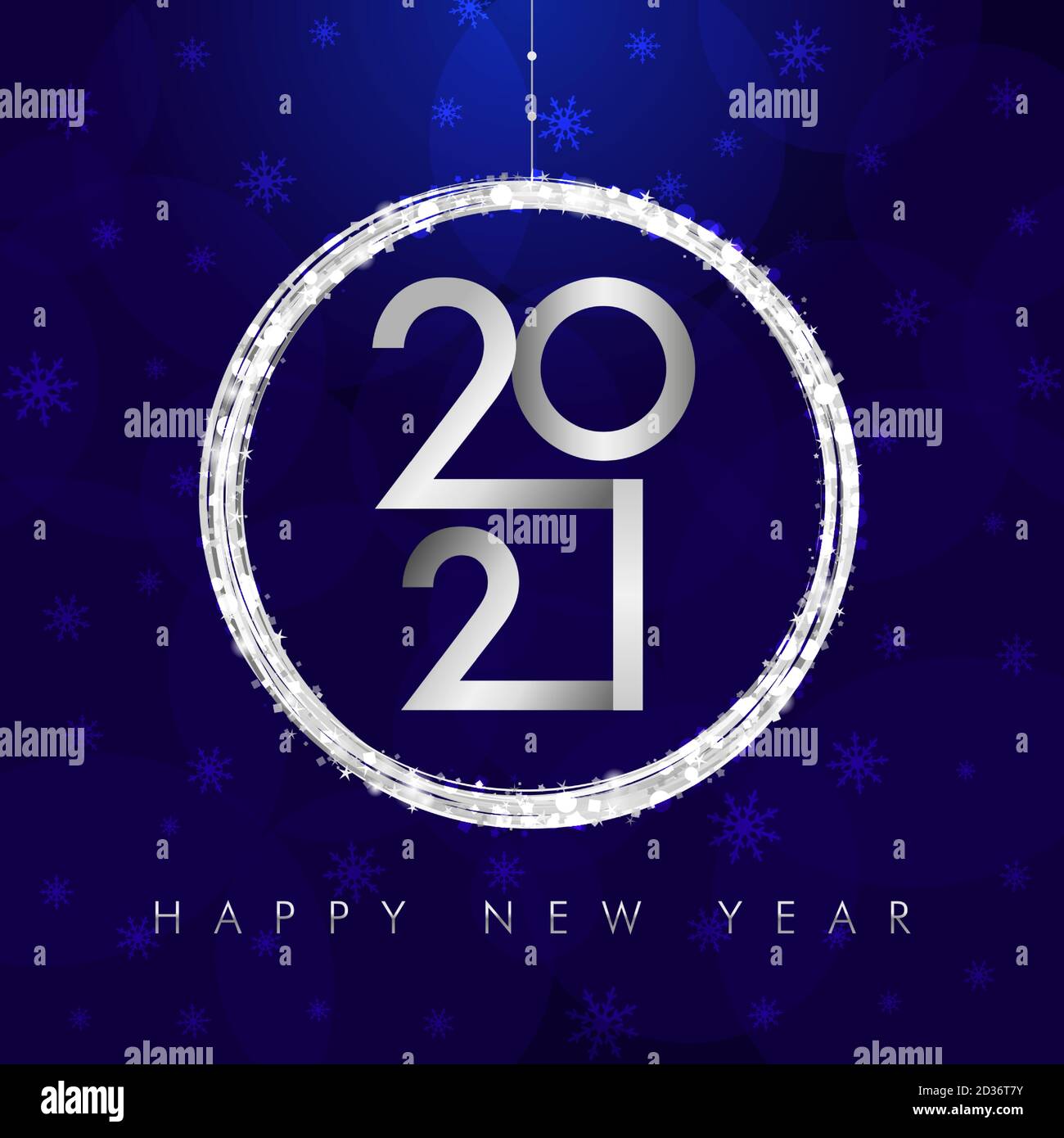 2021 A Happy New Year symbol concept. Round logotype. Abstract isolated ...
