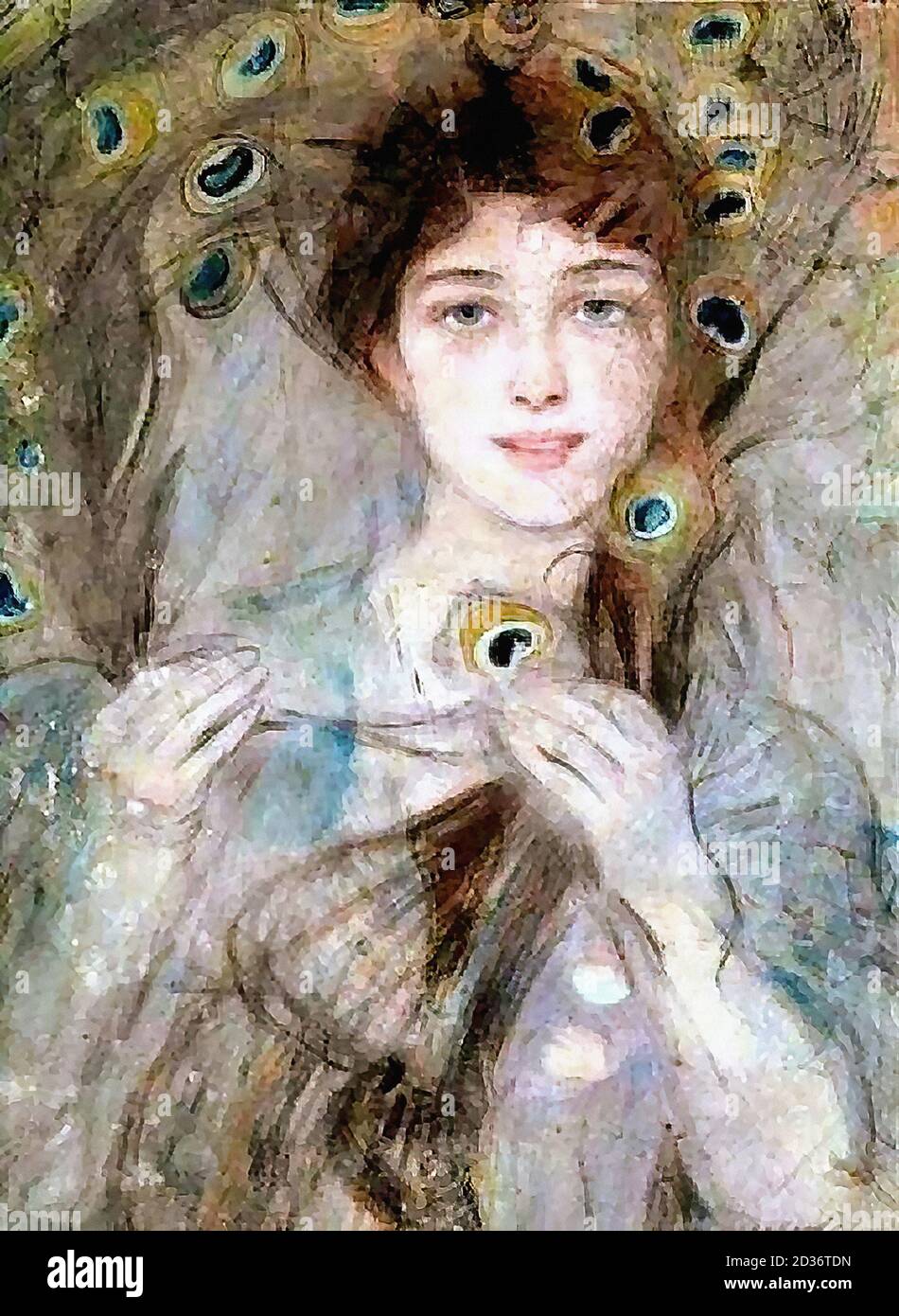 Axentowicz Teodor - Portrait of a Girl 1 - Polish School Stock Photo ...