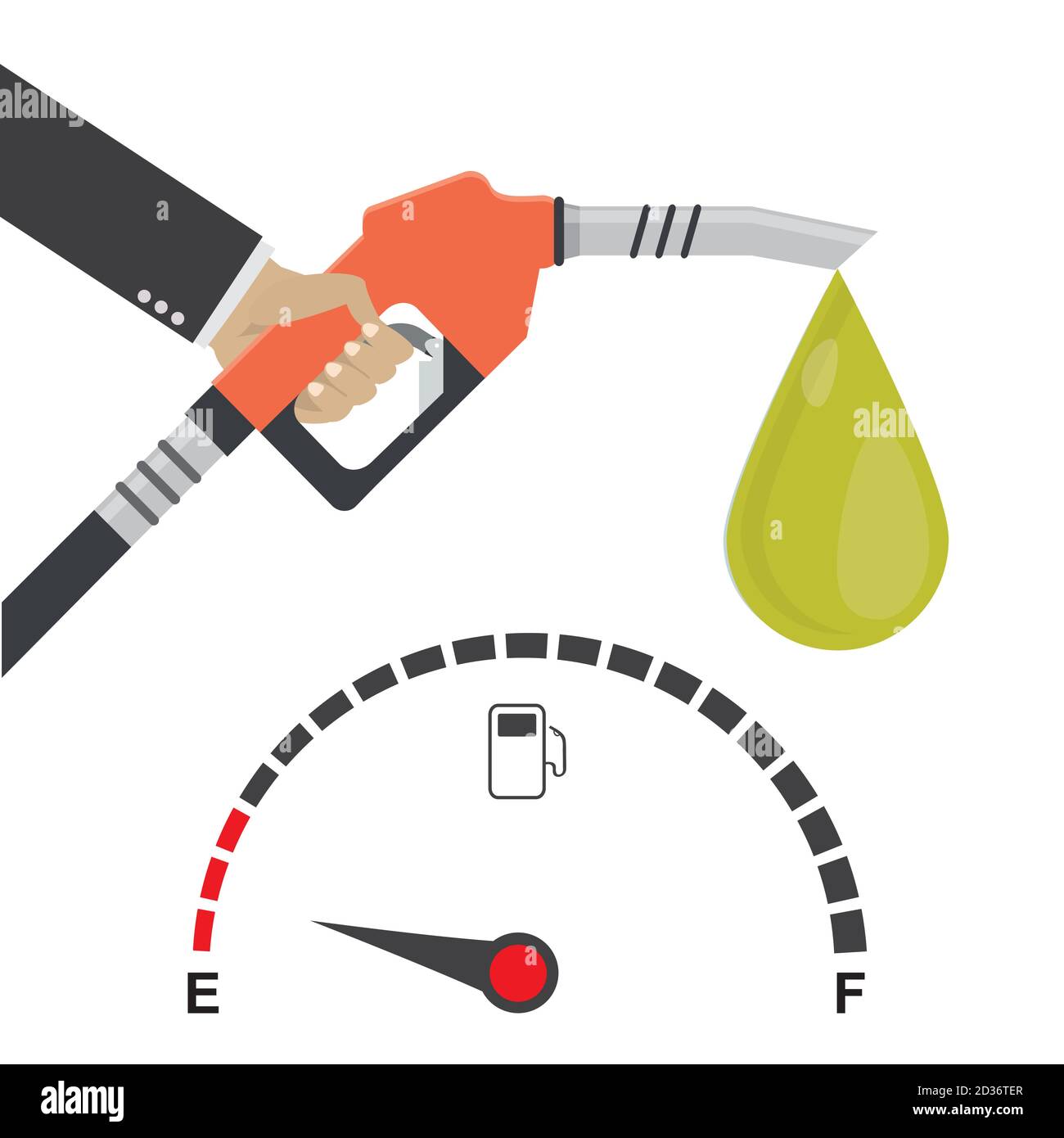 Fuel gauge in car Stock Vector Images - Alamy