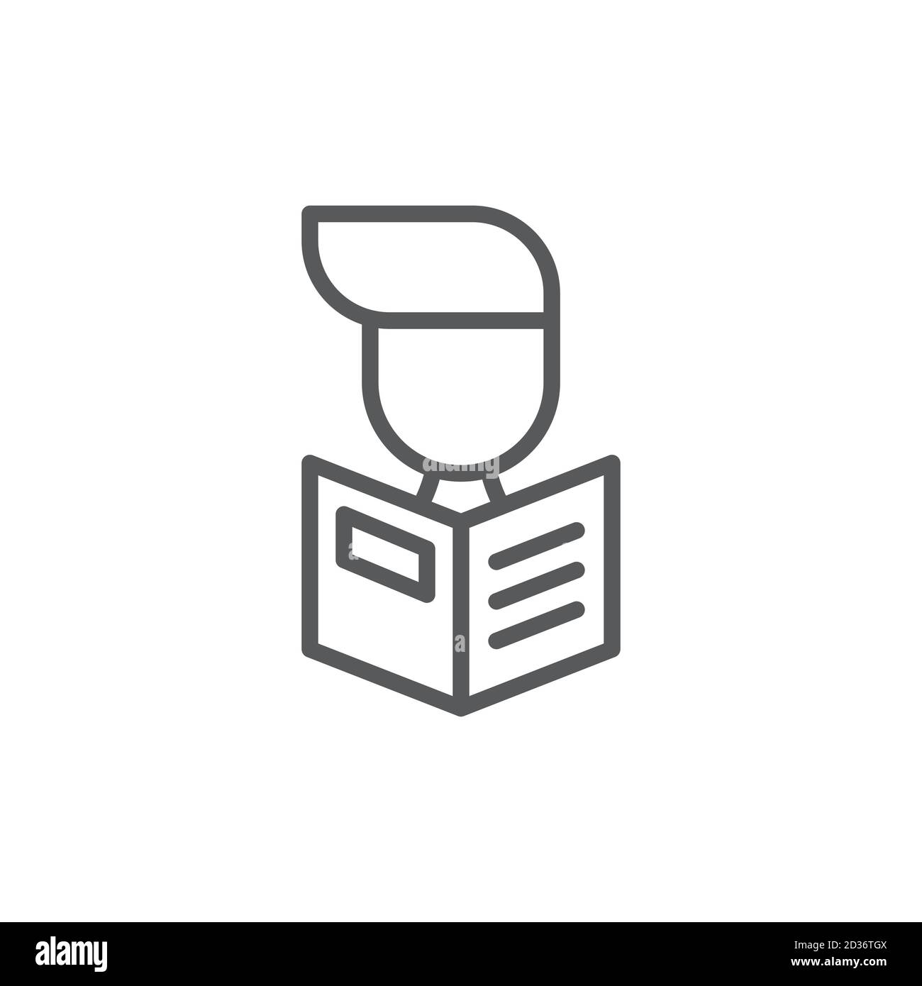 People reading book vector icon symbol isolated on white background ...