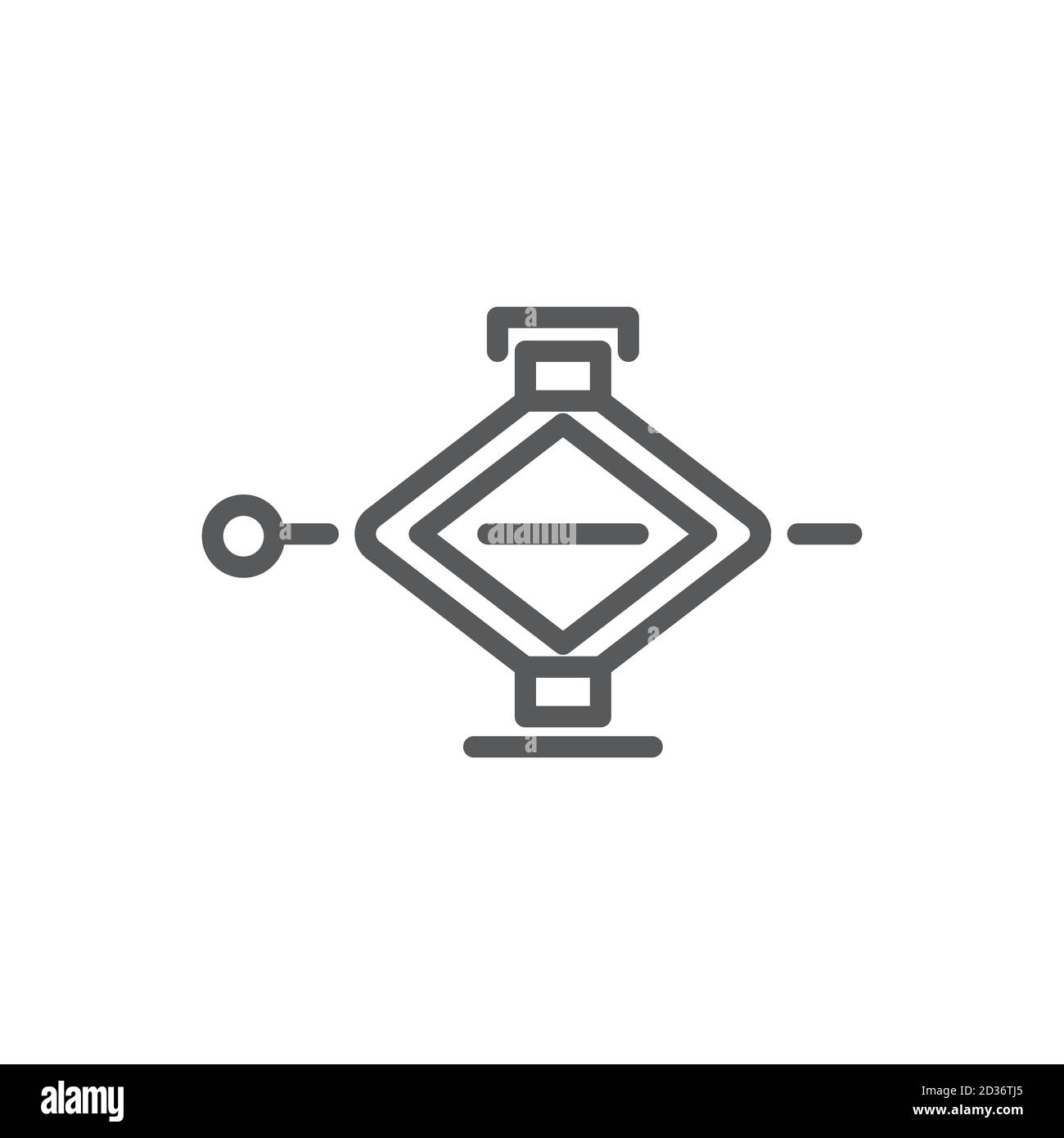 Mechanical car jack vector icon symbol isolated on white background ...