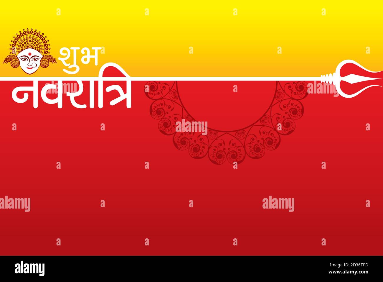 Illustration of Navratri utsav greeting card which is celebrate in ...