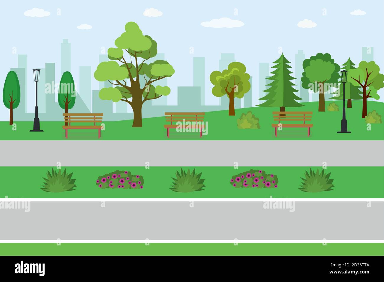 Empty nature park background Stock Vector Images - Alamy