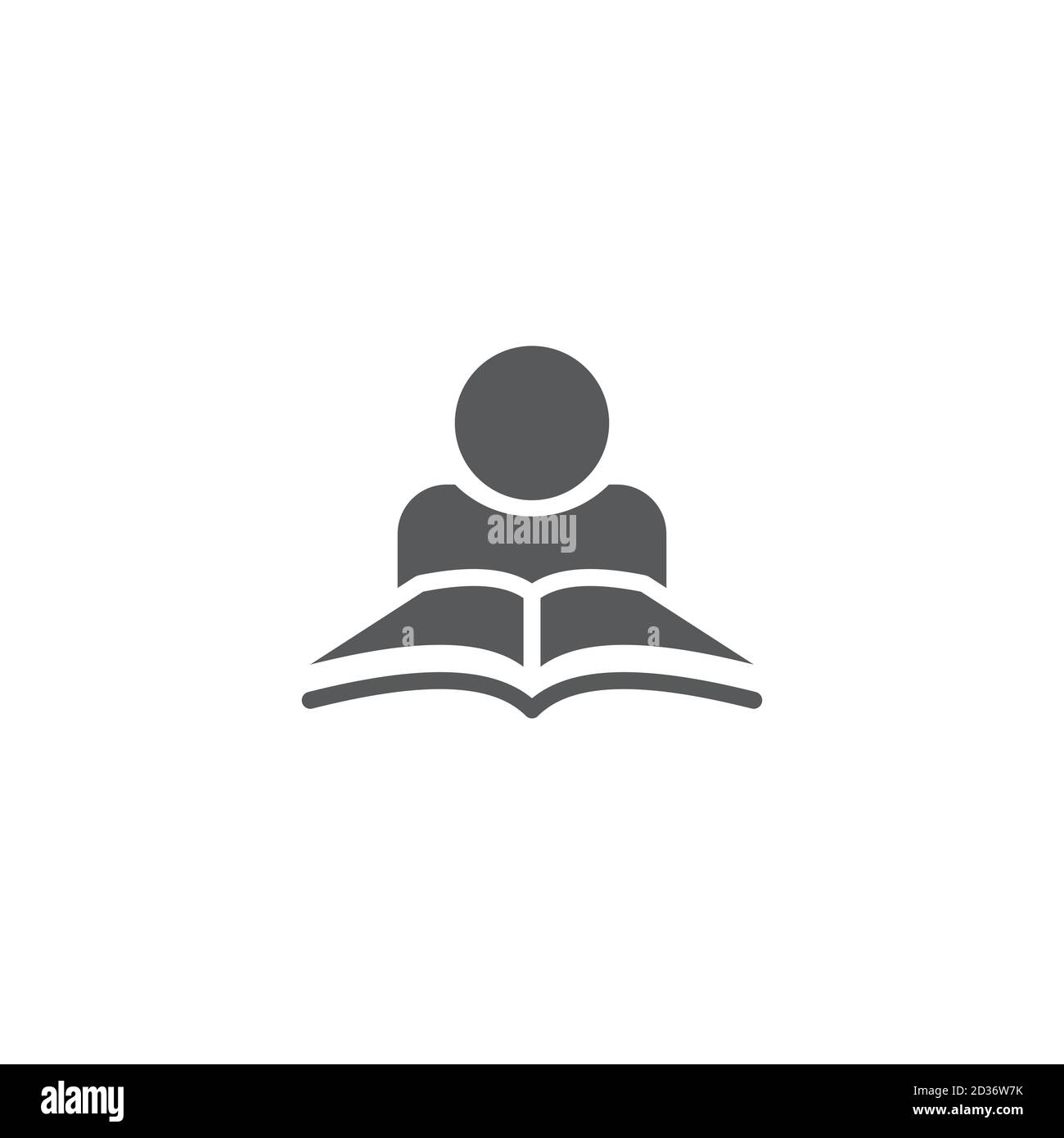 People reading book vector icon symbol isolated on white background ...