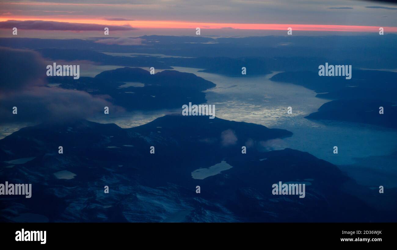 Rock formations on the coast, Sermitsiaq, Nuuk, Sermersooq, Greenland ...