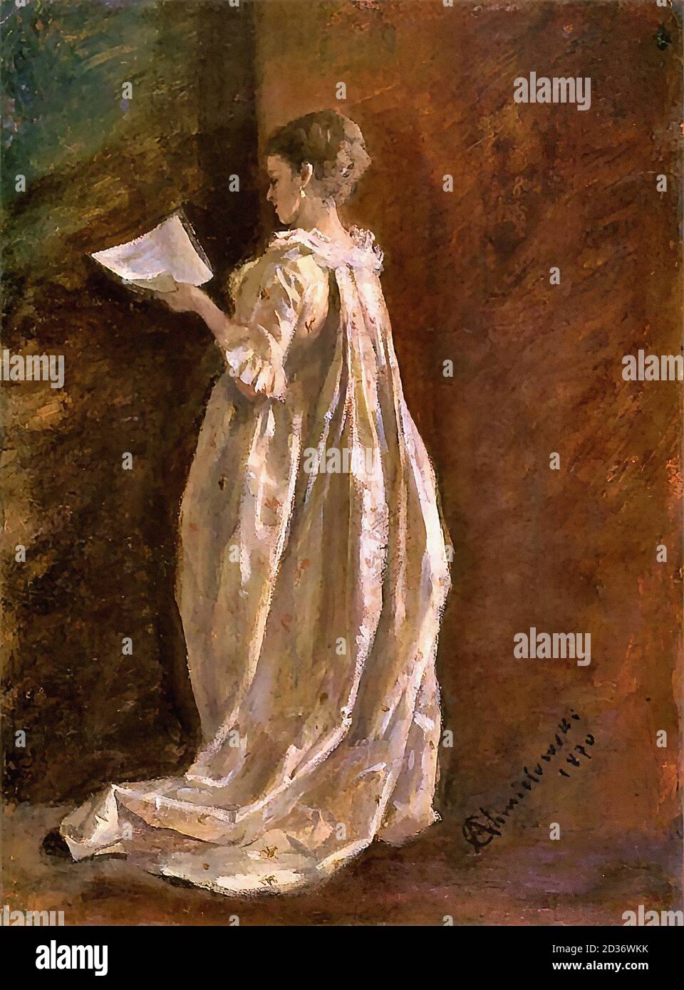 Chmielowski Adam - List - Polish School Stock Photo - Alamy