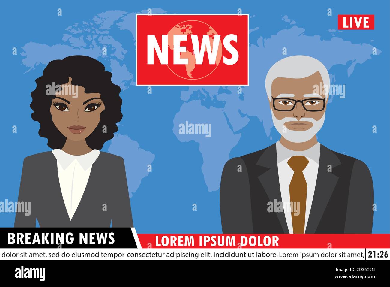 American tv presenter Stock Vector Images - Alamy