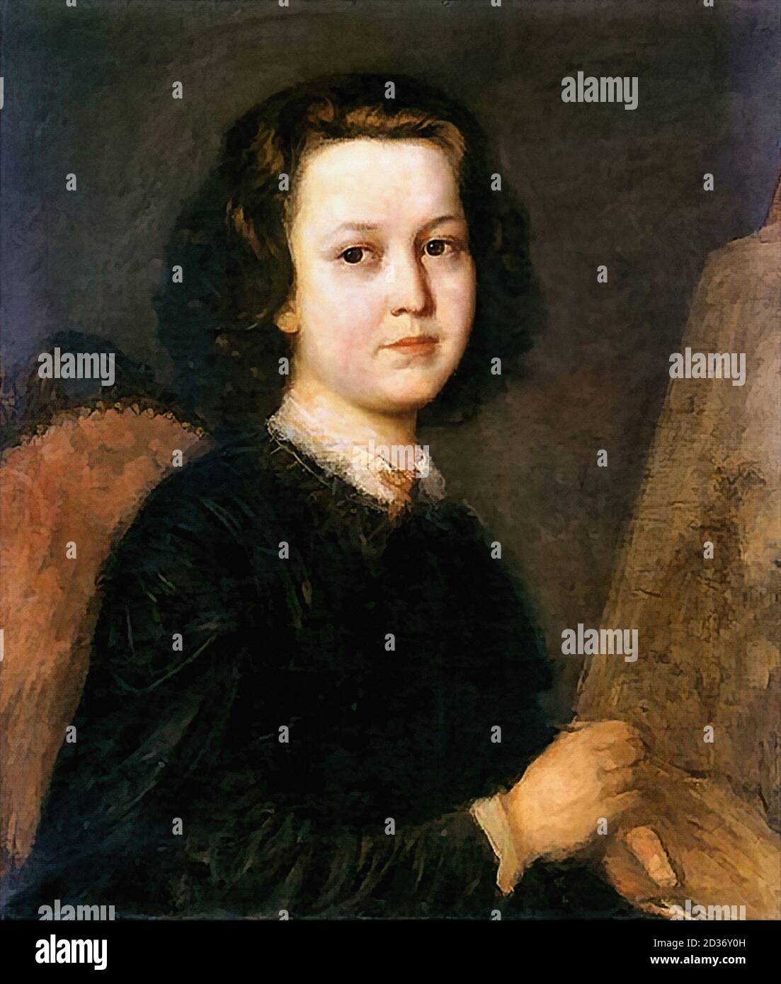 Kotsis Aleksander - Portrait of the Painter Jozefiny Geppert - Polish ...