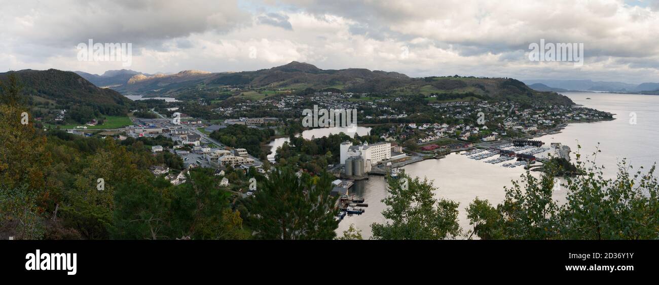 Panorama of Tau Norway Fishing Town near Stavanger Stock Photo - Alamy