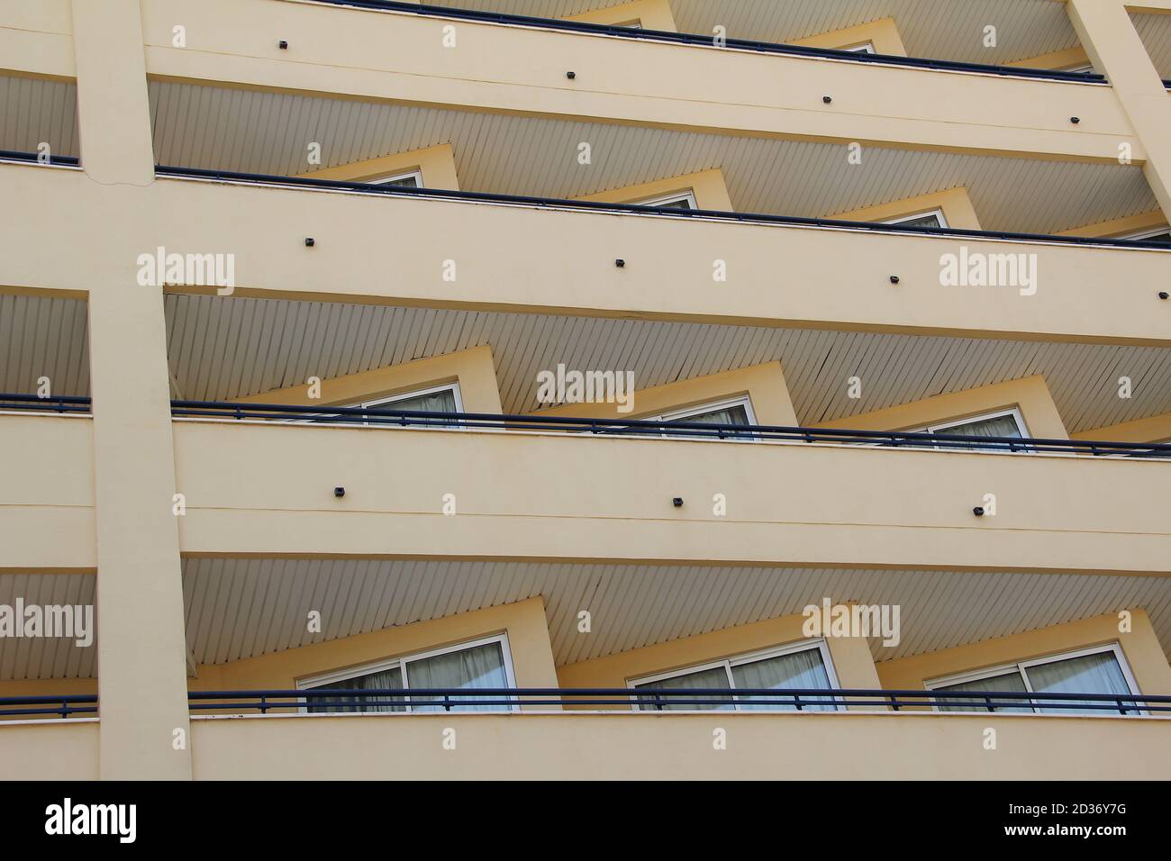Low angle shot of balconies from a building Stock Photo - Alamy