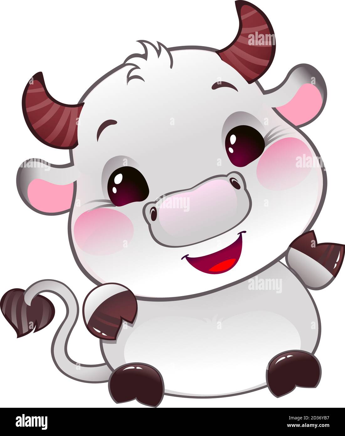 Year ox vector card Cut Out Stock Images & Pictures - Alamy