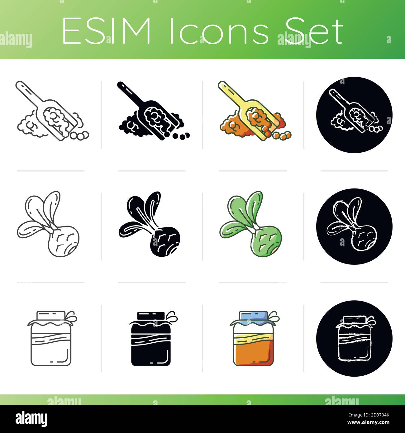 Healthy vegetarian meals icons set Stock Vector Image & Art - Alamy