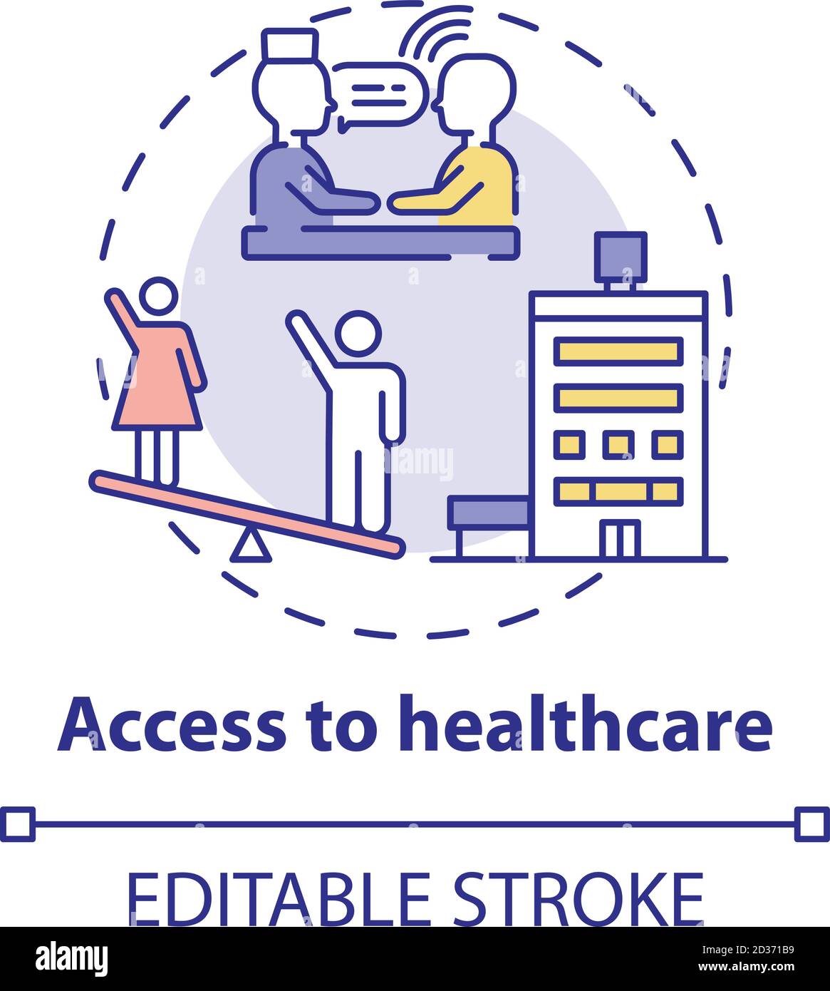 Access to healthcare concept icon Stock Vector Image & Art - Alamy