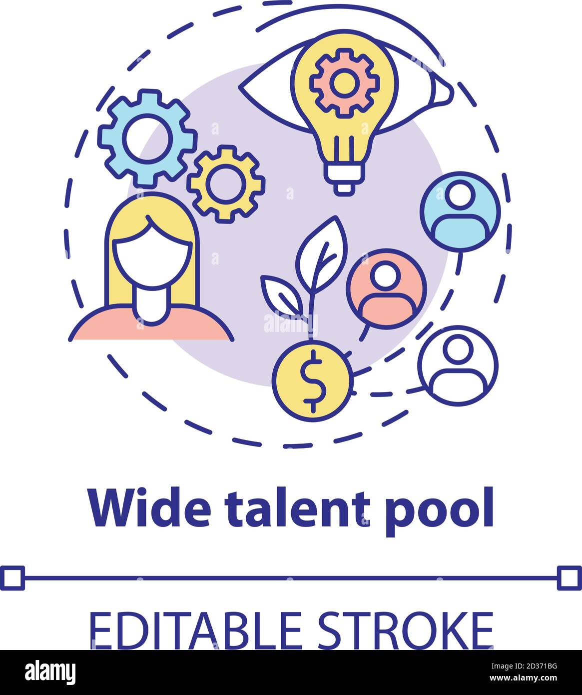 Wide talent pool concept icon Stock Vector Image & Art - Alamy