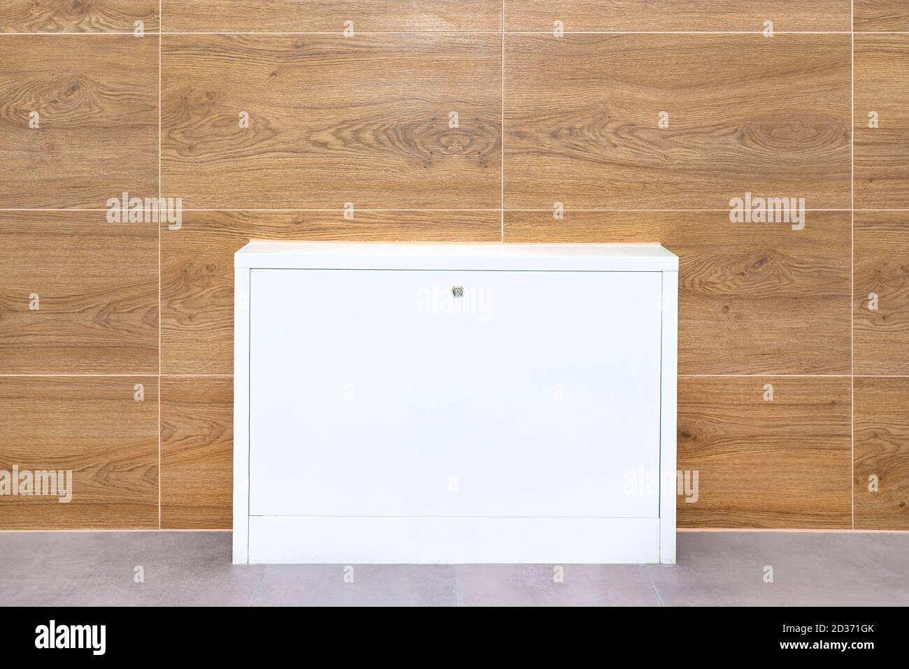 A new underfloor heating system manifold in a modern gas boiler room ...