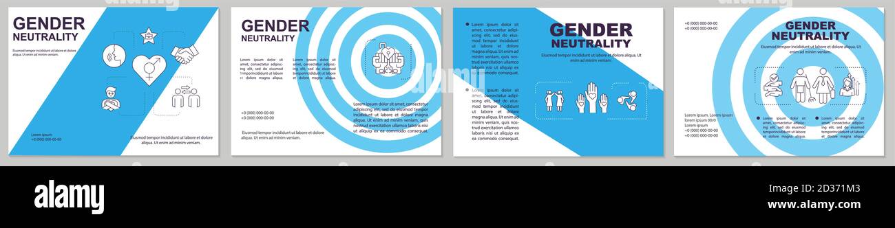 Gender neutrality awareness brochure template Stock Vector Image & Art ...