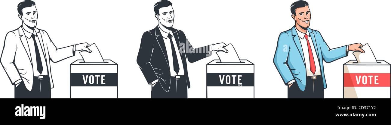 Voting Day in the Presidential Election poster Stock Vector Image & Art ...