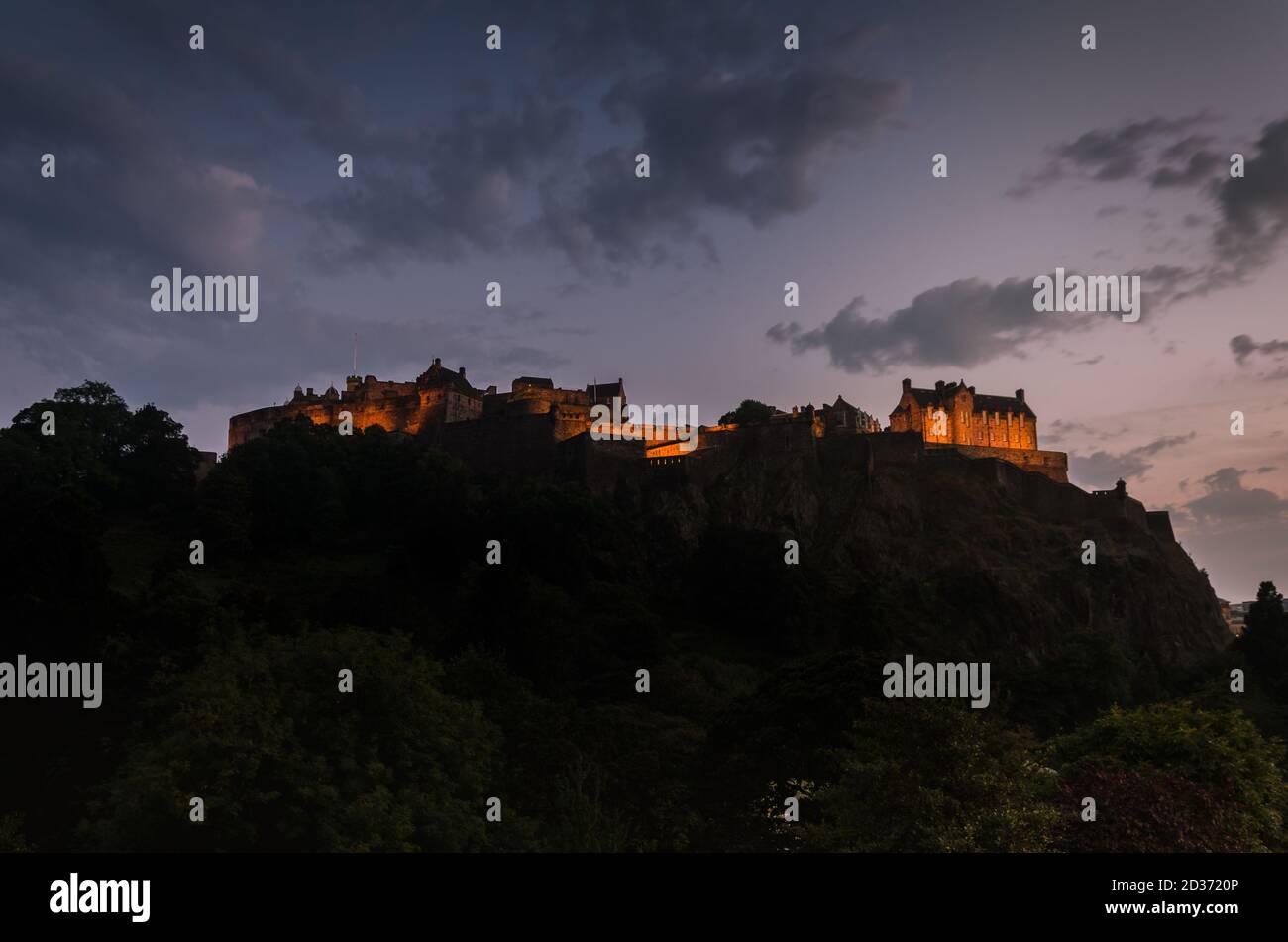 Edinburgh Castle at sunset, Scotland Stock Photo - Alamy