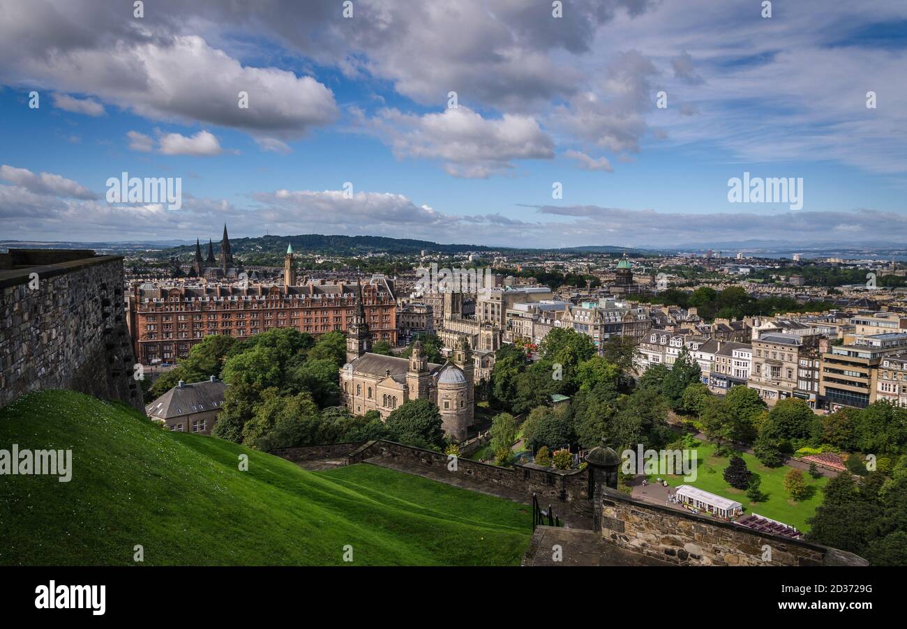 Edinburgh city view from the castle, Scotland Stock Photo - Alamy