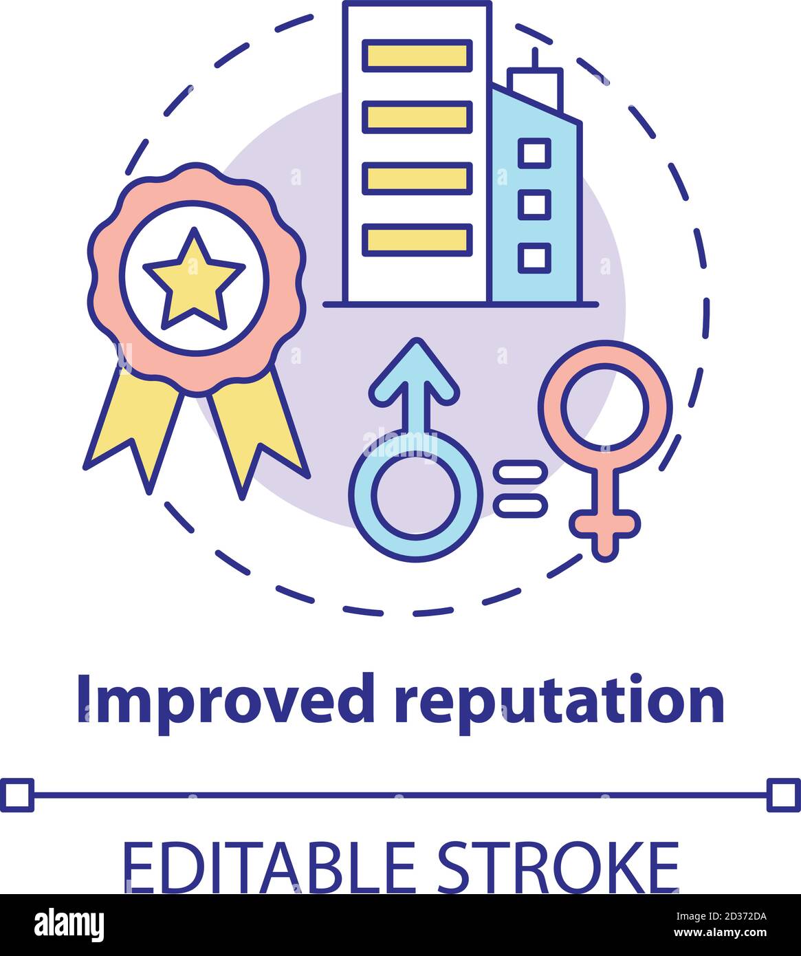 Improved reputation concept icon Stock Vector Image & Art - Alamy