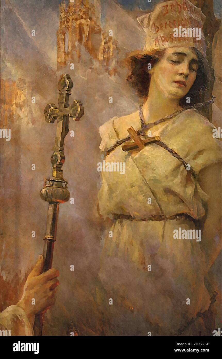 Styka Jan - Jeanne D'arc - Polish School Stock Photo - Alamy