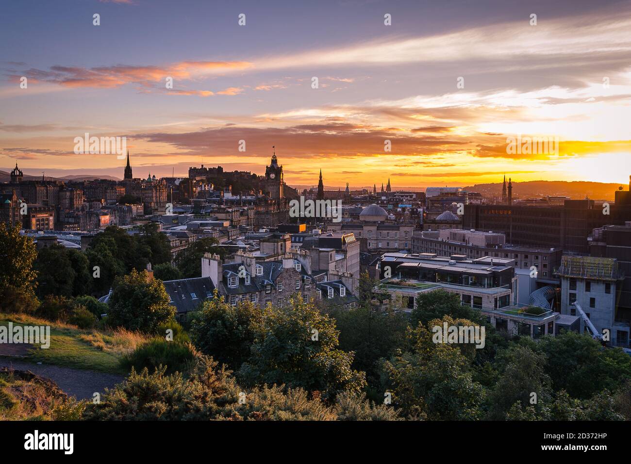 Edinburgh sunset landscape hi-res stock photography and images - Alamy
