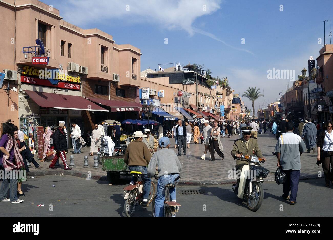 The Place Jemaa-el-Fna main square in the Medina, Marrakesh, Morroco ...