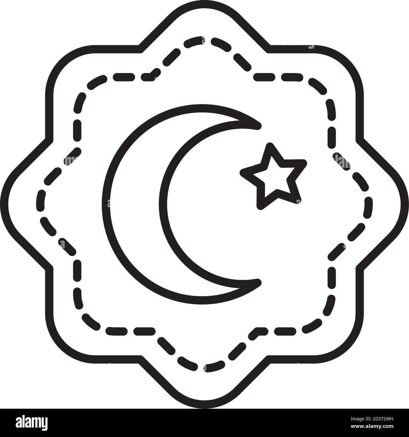 icon of seal with turkey flag design over white background, line style ...