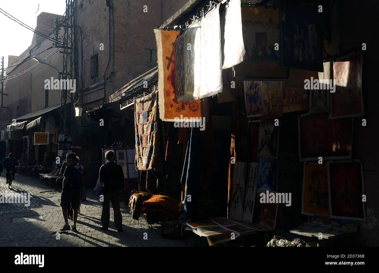 Narrow streets in the Medina Marrakesh Morocco Stock Photo - Alamy