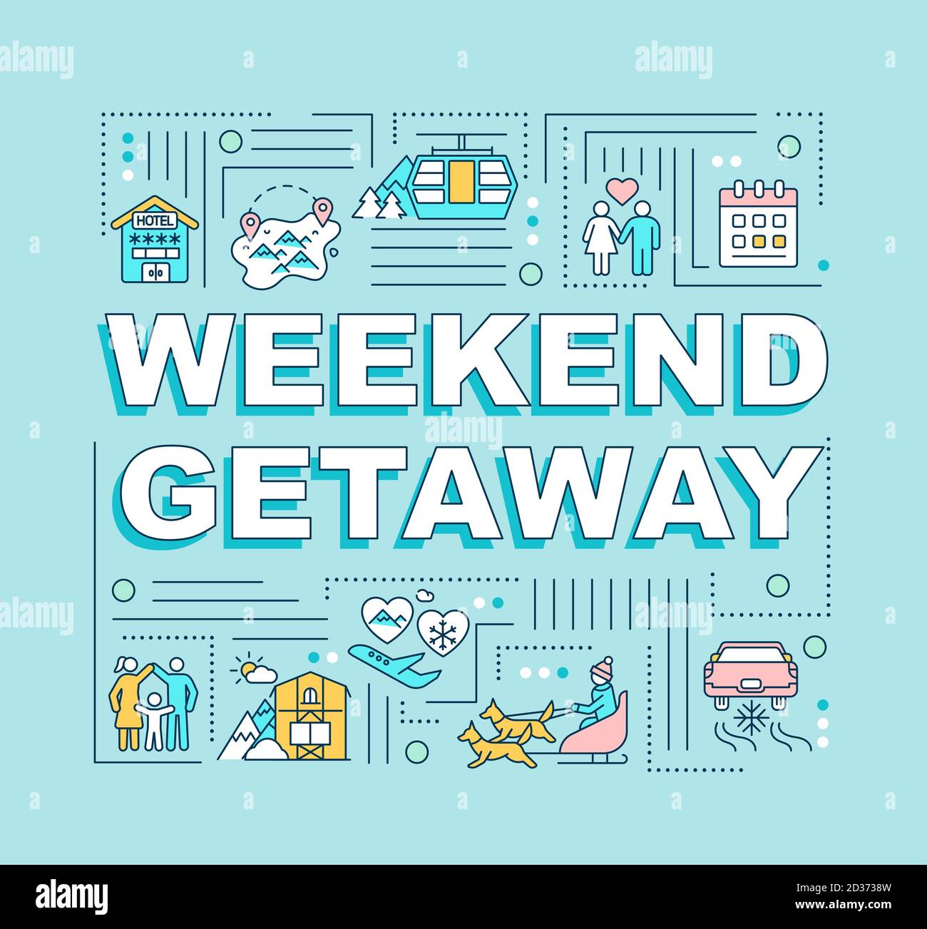 Weekend getaway word concepts banner Stock Vector Image & Art - Alamy