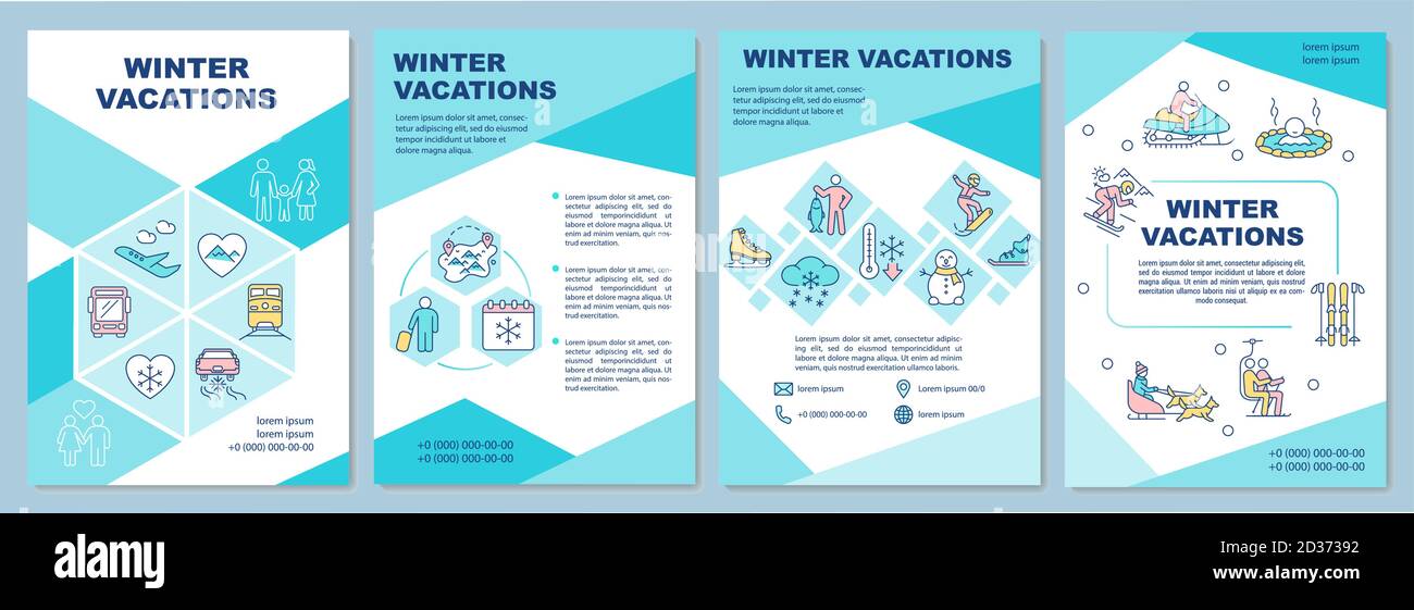 Winter holidays brochure template Stock Vector Image & Art - Alamy