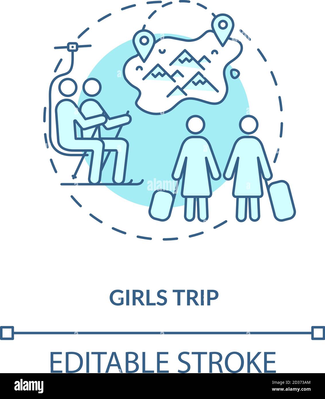 Girls trip concept icon Stock Vector Image & Art - Alamy