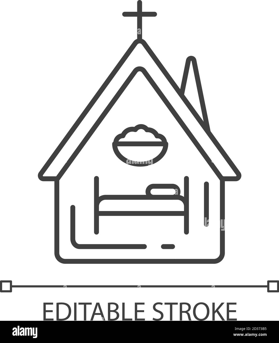 Religious shelter linear icon Stock Vector Image & Art - Alamy