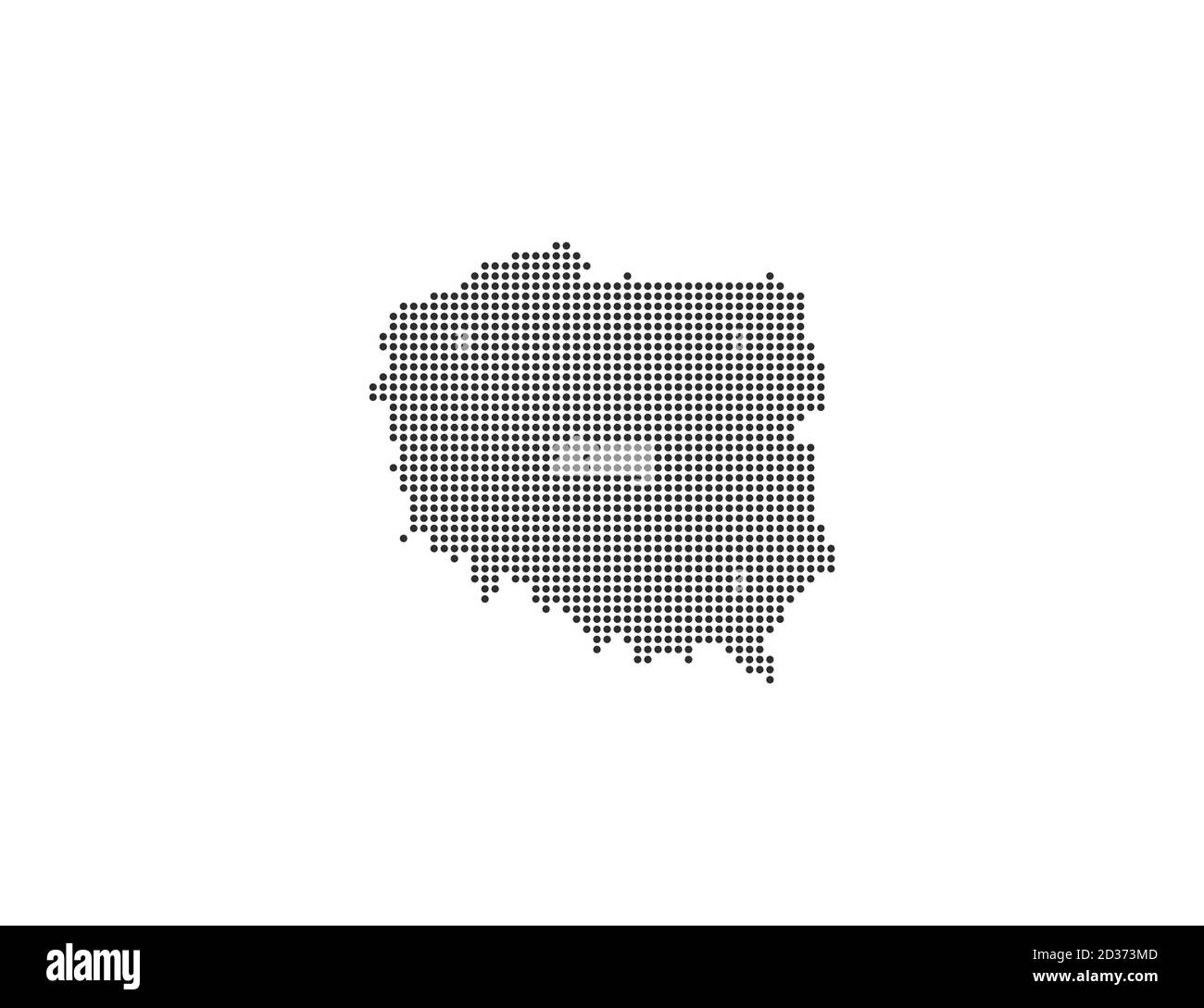 Poland, country, dotted map on white background. Vector illustration ...