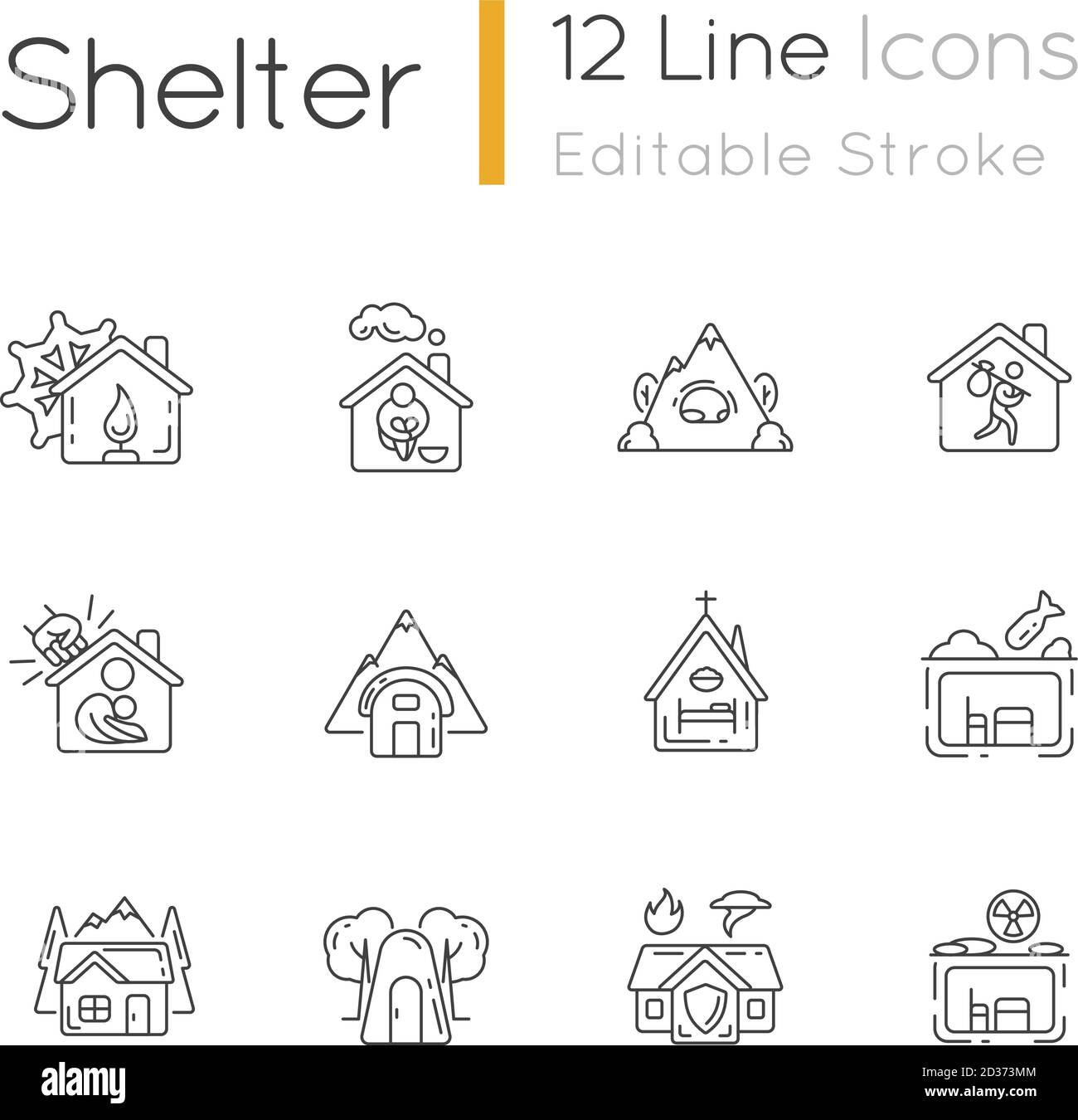 Emergency shelters Stock Vector Images - Alamy